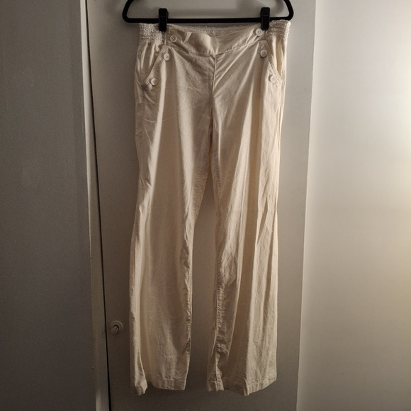 Candie's | Pants & Jumpsuits | Candies Womens Cream Colored Linen Pants ...